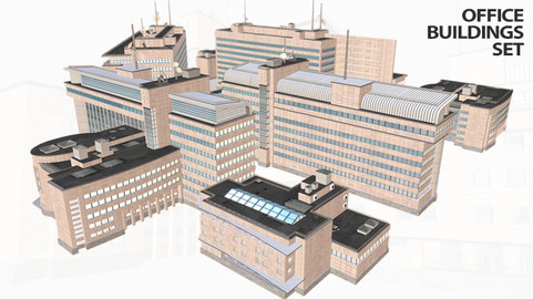 ArtStation - Modern Buildings Set | Game Assets