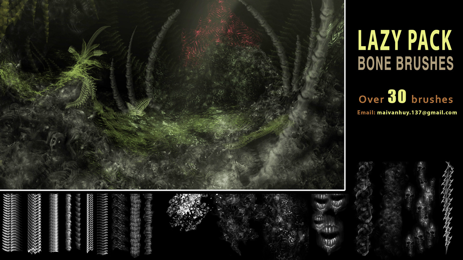 ArtStation - Bone - Brush Pack | Brushes