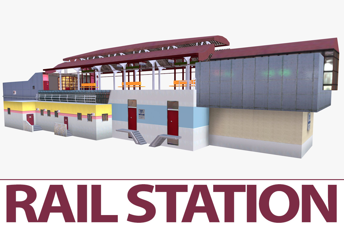 ArtStation - Rail Station Building | Game Assets