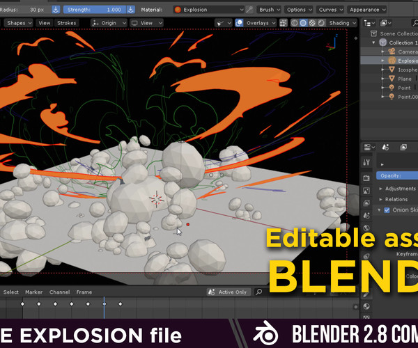 ArtStation - Anime explosion in Blender | Resources