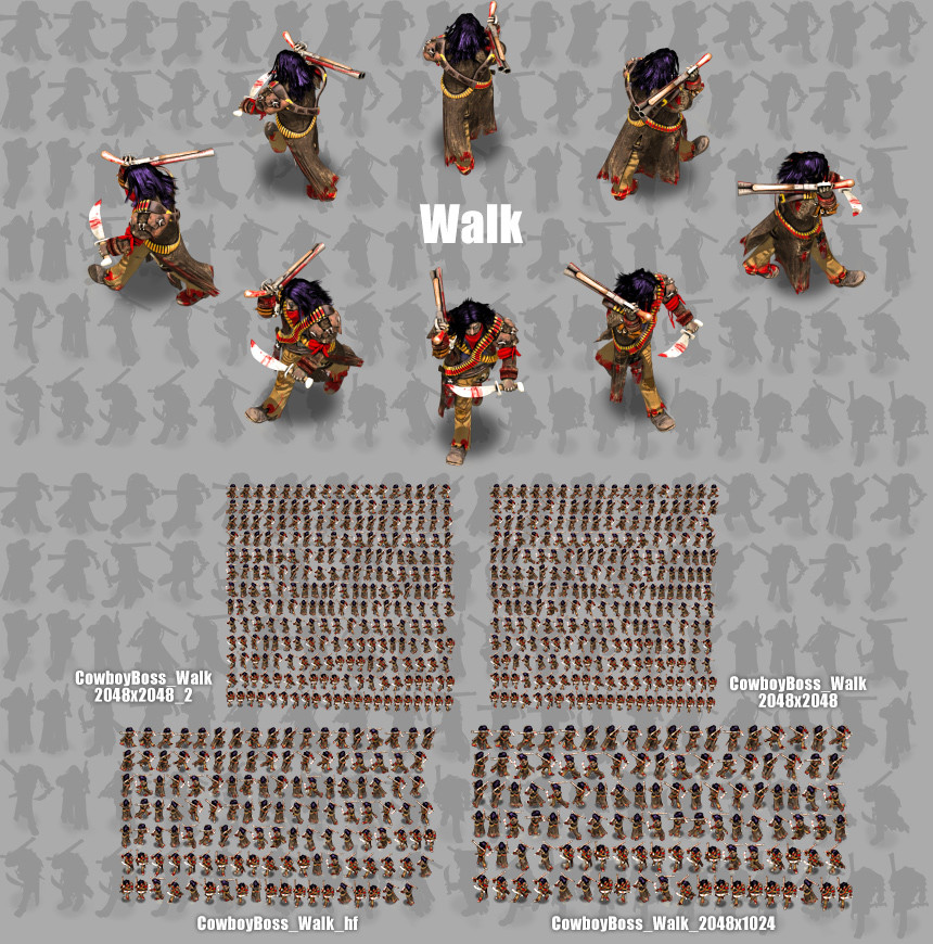 ArtStation - 2D Cowboy Boss | Game Assets