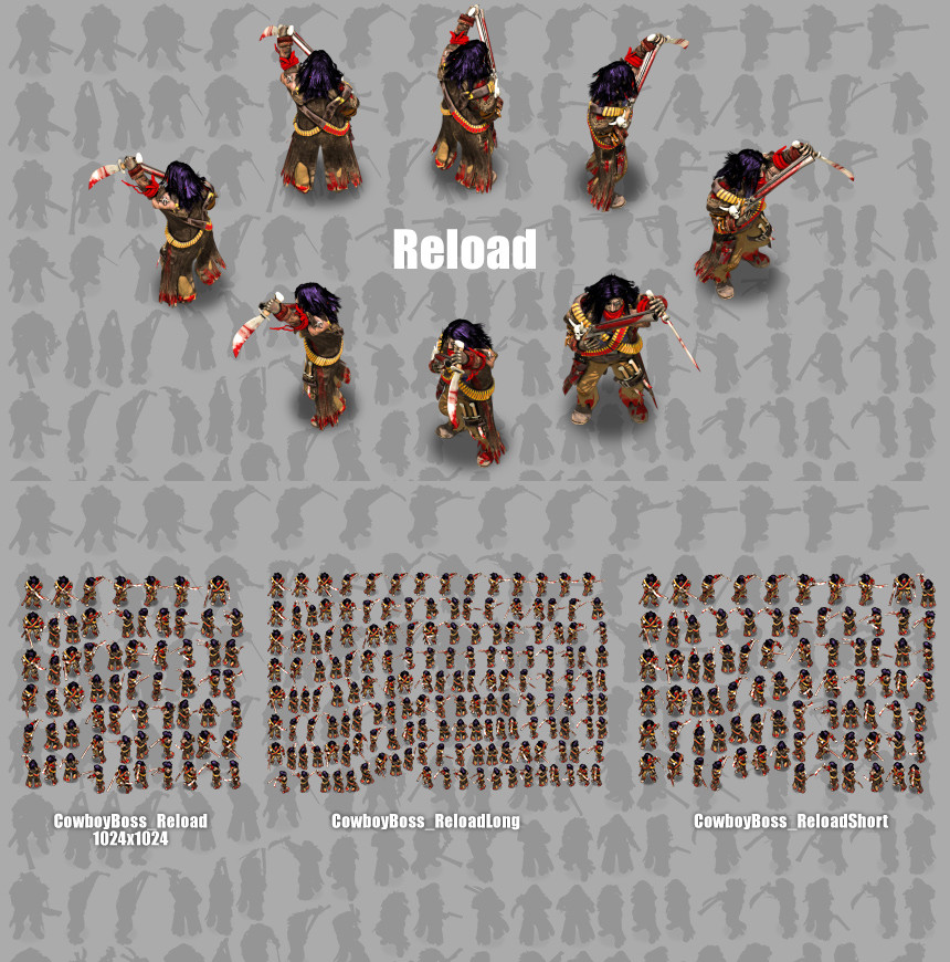 ArtStation - 2D Cowboy Boss | Game Assets