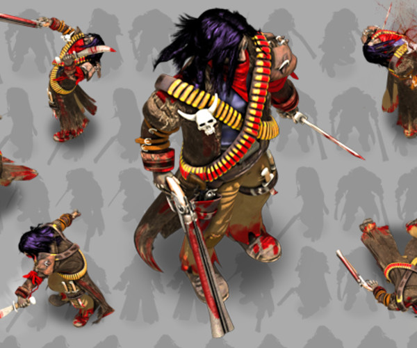 ArtStation - 2D Cowboy Boss | Game Assets