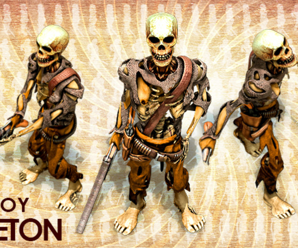 ArtStation - 2D Cowboy Skeleton | Game Assets
