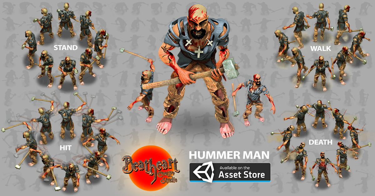 ArtStation - 2D Hummer Zombie Man | Game Assets