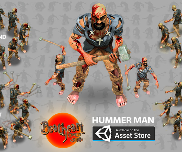 ArtStation - 2D Hummer Zombie Man | Game Assets