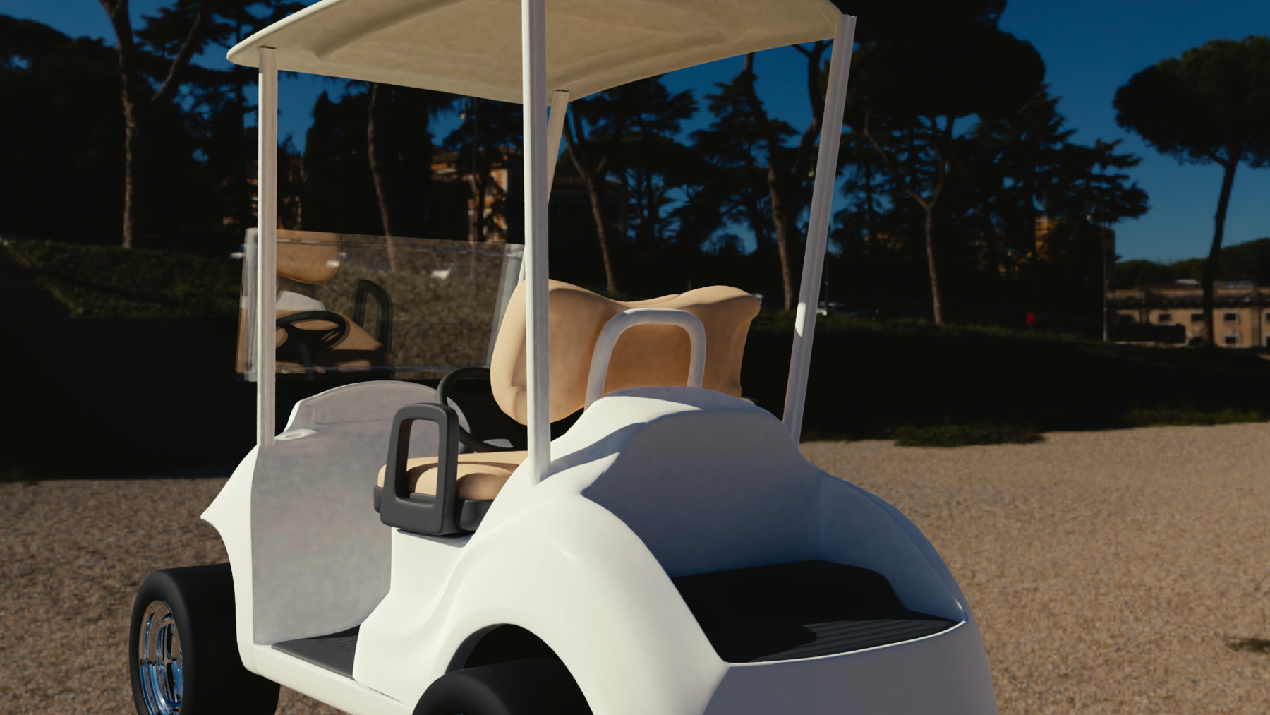 ArtStation - detailed low poly golf cart model 3D model | Resources