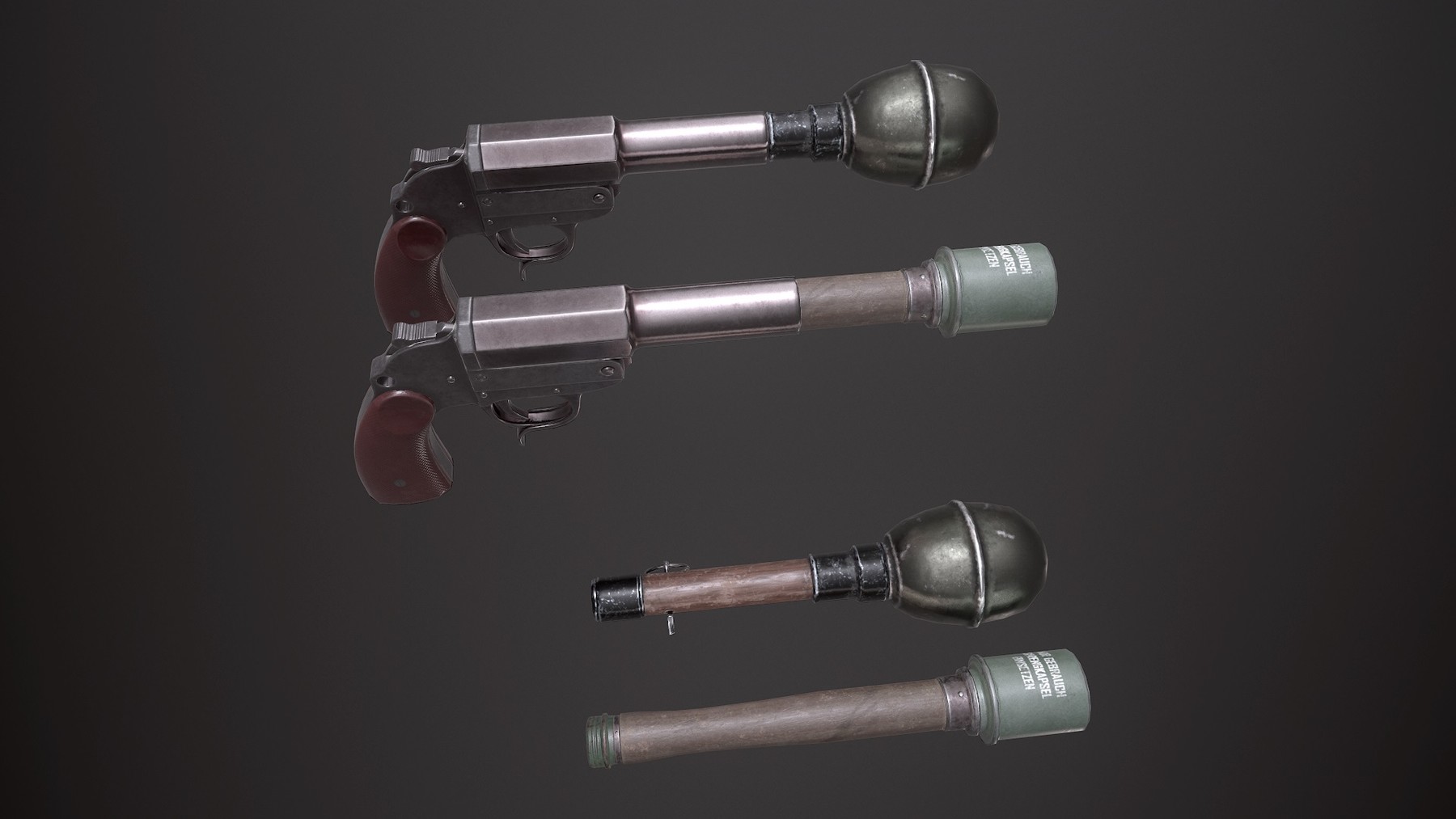 ArtStation - WWII Granade Launcher + Grenades | Game Assets