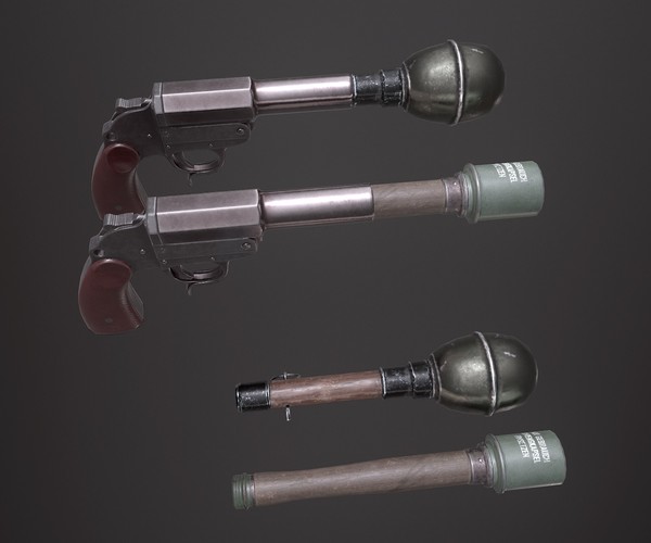 ArtStation - WWII Granade Launcher + Grenades | Game Assets