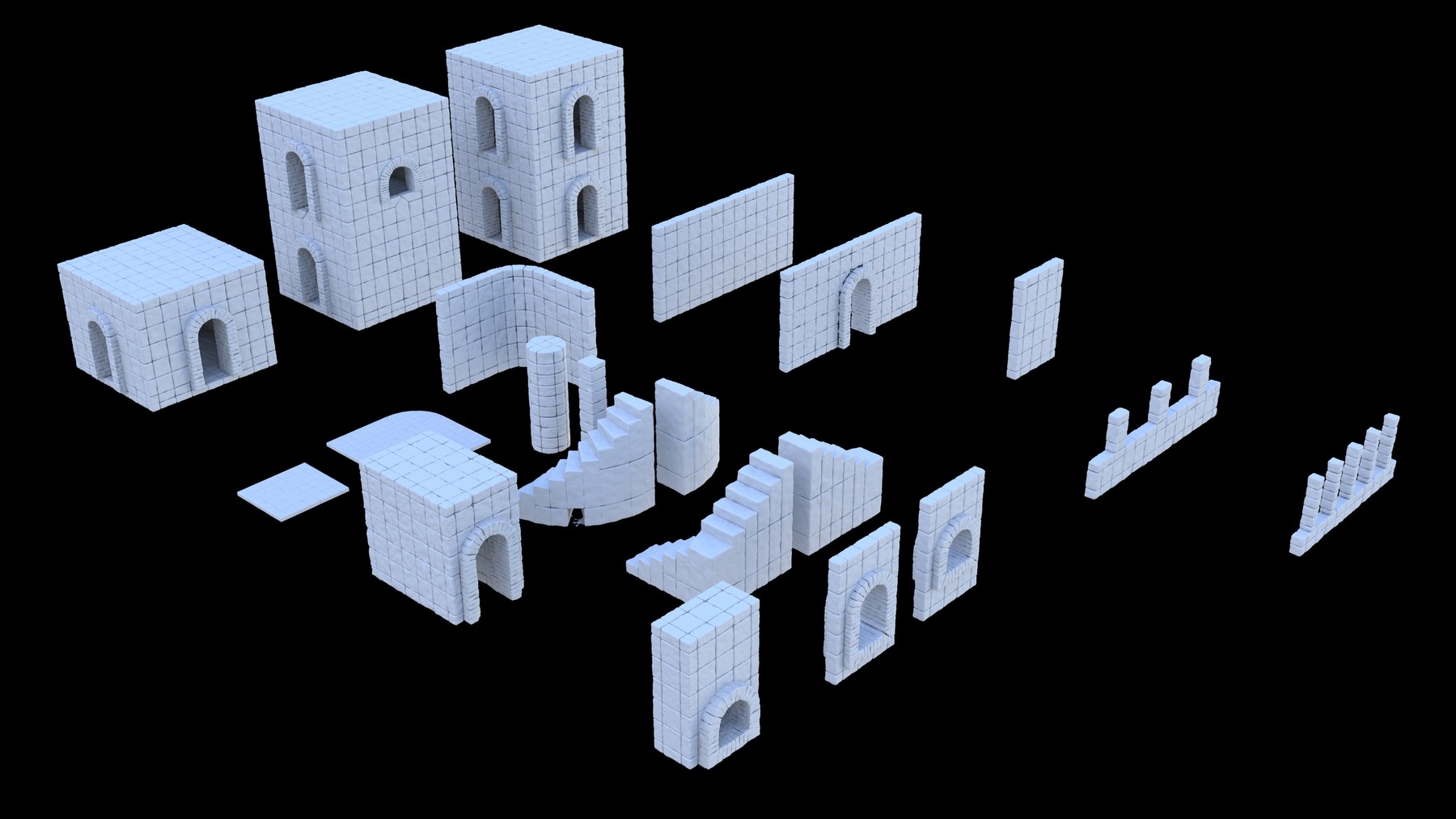 ArtStation - Procedural Rock Castle Models | Resources