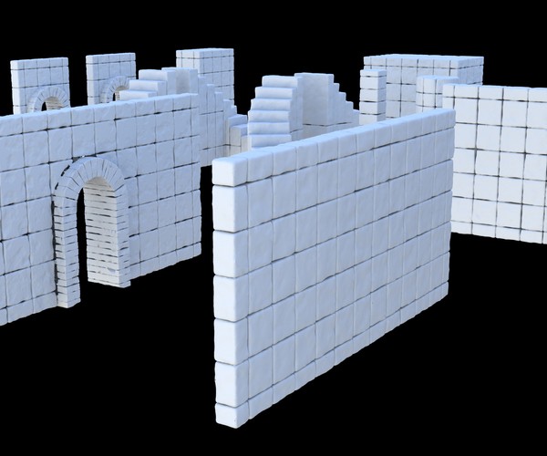 ArtStation - Procedural Rock Castle Models | Resources