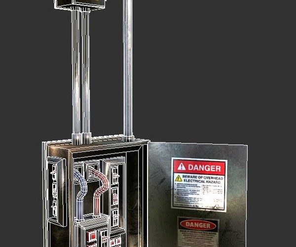 ArtStation - Electrical Box Utility City Street Element Power Supply ...