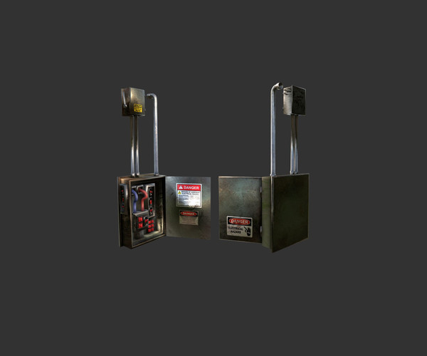 ArtStation - Electrical Box Utility City Street Element Power Supply ...