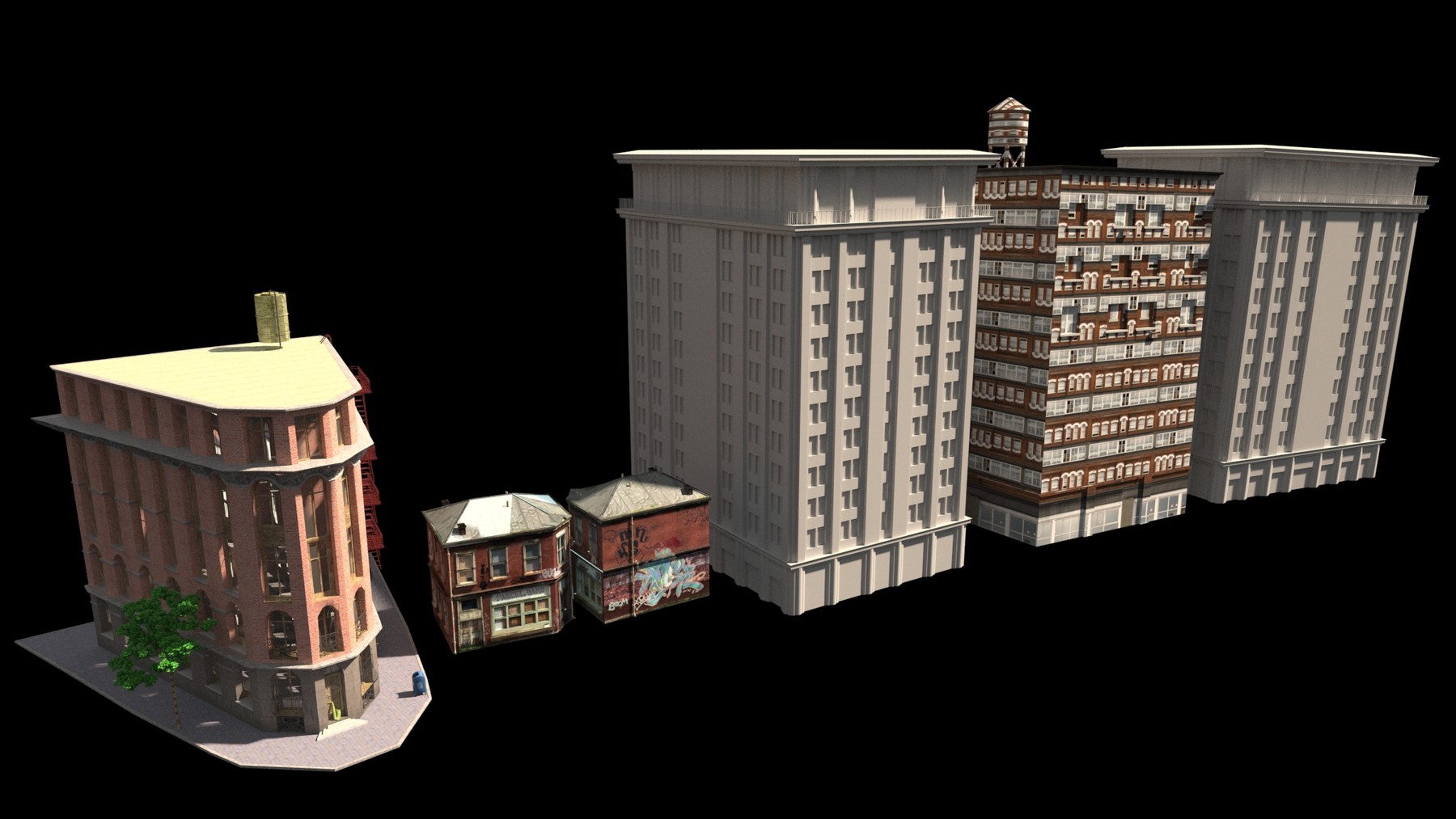 ArtStation - Corner building | Game Assets