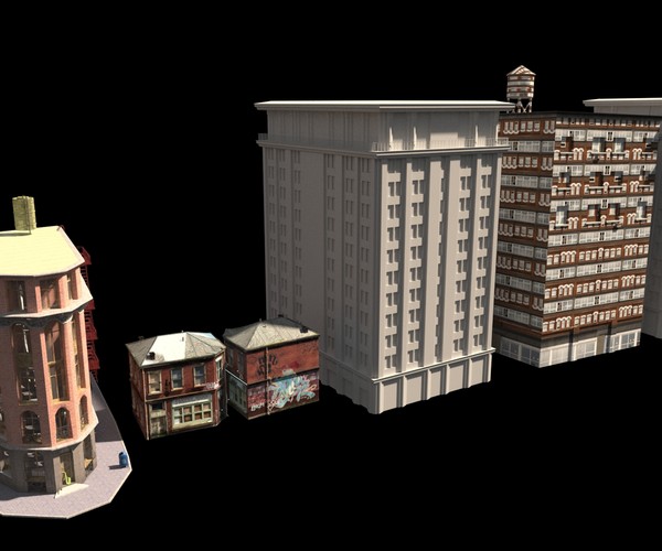 ArtStation - Corner building | Game Assets