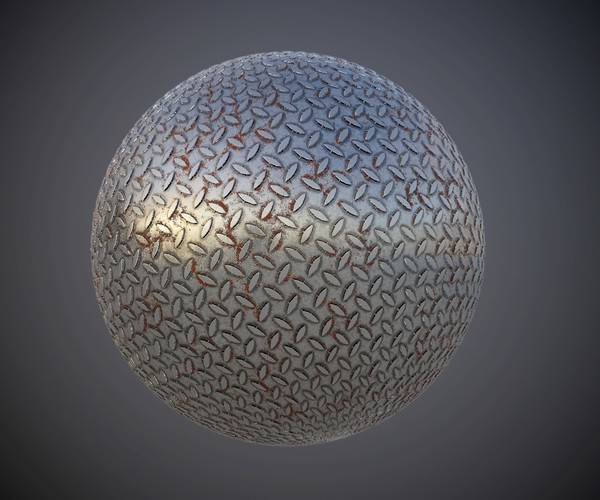 ArtStation - Metal Diamond Plate Floor Ground Aluminum Steel Seamless ...