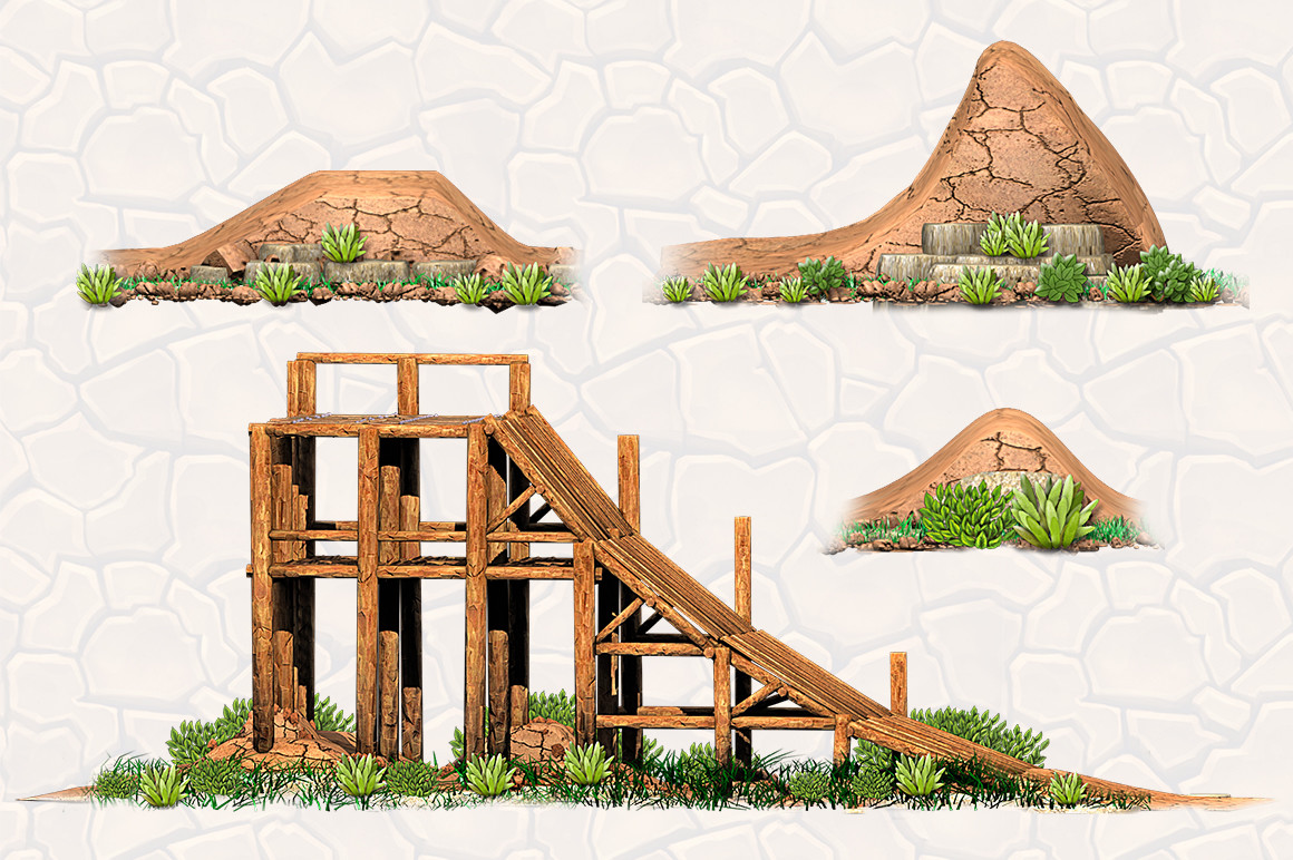 ArtStation - 2D SCROLLER MAP CONSTRUCTION SET | Game Assets