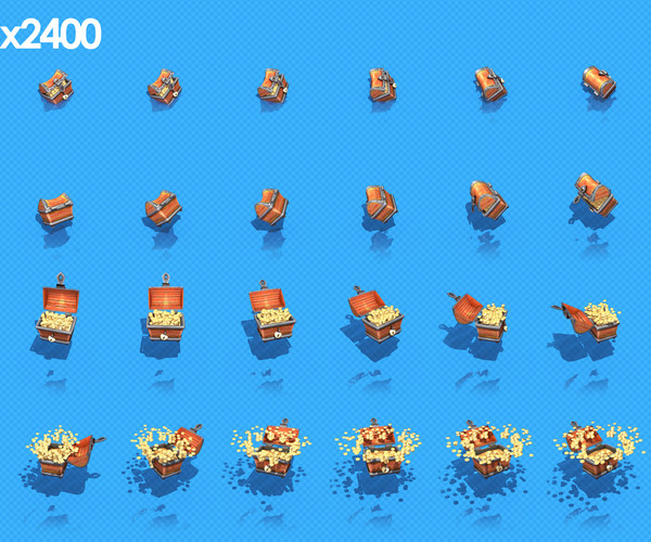 ArtStation - 2D GOLD CHEST | Game Assets