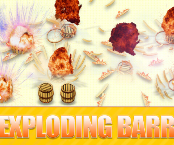 ArtStation - EXPLODING BARRELS | Game Assets