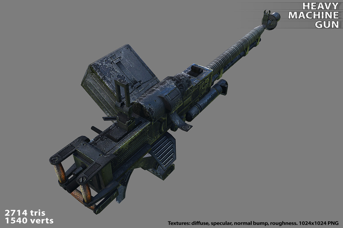 ArtStation - Heavy Machine Gun | Resources