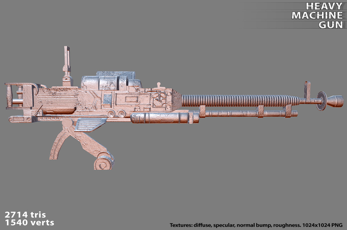 ArtStation - Heavy Machine Gun | Resources