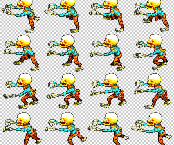 ArtStation - 2D TOON SKELETON | Game Assets