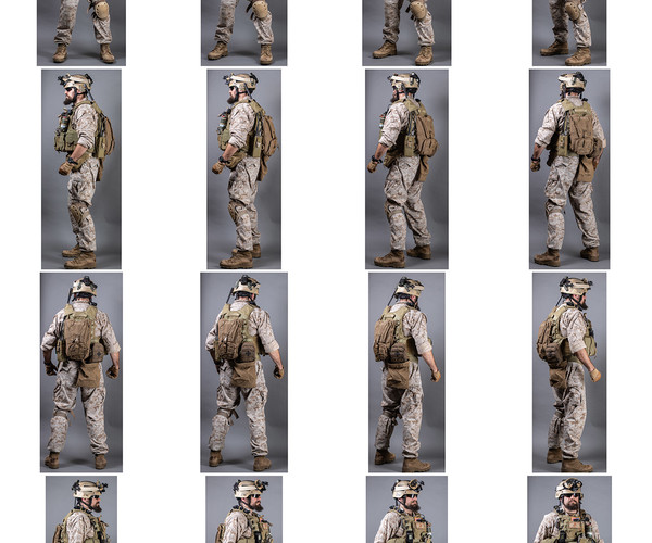 ArtStation - Military Gear 360° - Marine Soldier 01 photo references ...
