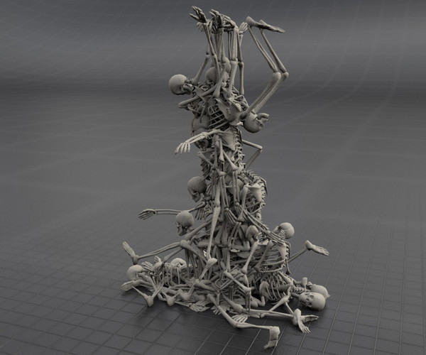 ArtStation - Skeleton Poses Pack - Low-poly 3D model | Game Assets