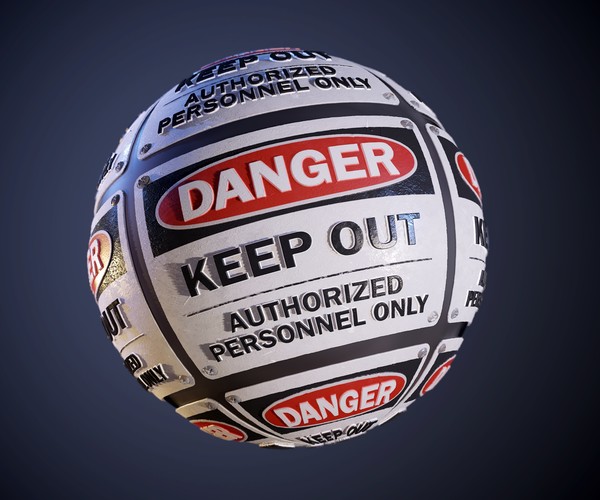 ArtStation - Danger Hazard Sign Keep Out Clean Seamless PBR Texture ...