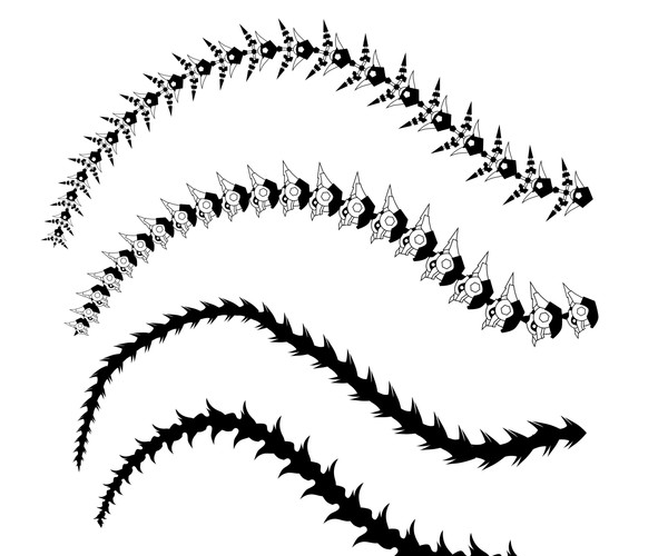 ArtStation - Abstract Spines Brushes. | Brushes
