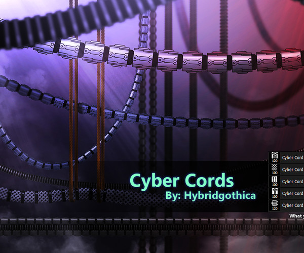 ArtStation - Cyber Cords Brushes. | Brushes