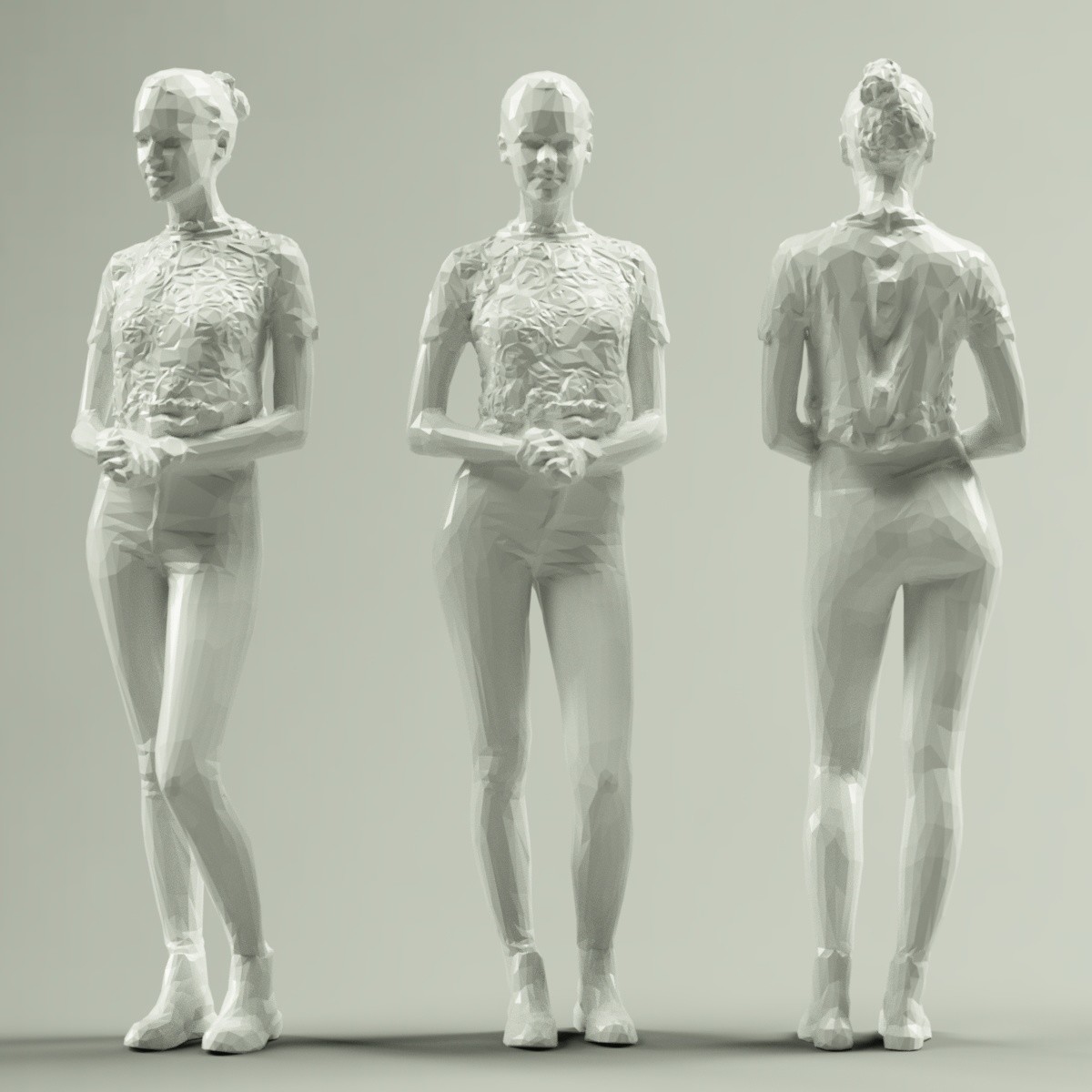 ArtStation - Grey Outfit Girl in Casual Pose | Resources