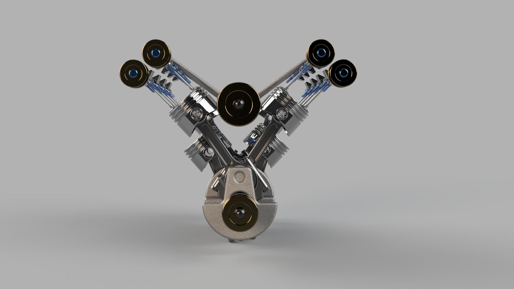 ArtStation - V8 Biturbo Engine 3D model | Resources