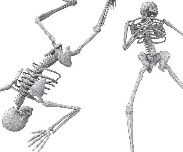 ArtStation - Skeleton Laying Poses - Low-poly 3D model | Resources