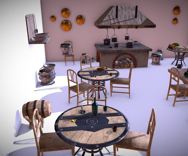 ArtStation - Medieval Kitchen Low Poly AR VR Asset Pack | Game Assets