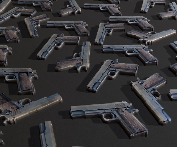 ArtStation - Weapon Pistol Atlas Decal Seamless PBR Texture | Game Assets