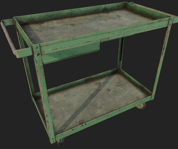 ArtStation - Rusty Push Cart PBR | Game Assets