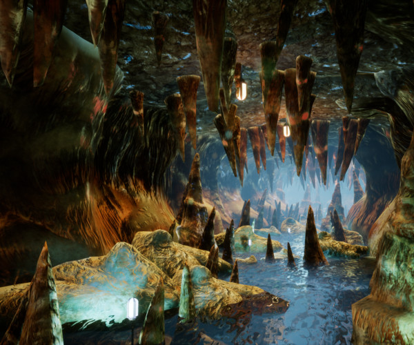 ArtStation - UE4 Cave Environment Scene | Game Assets