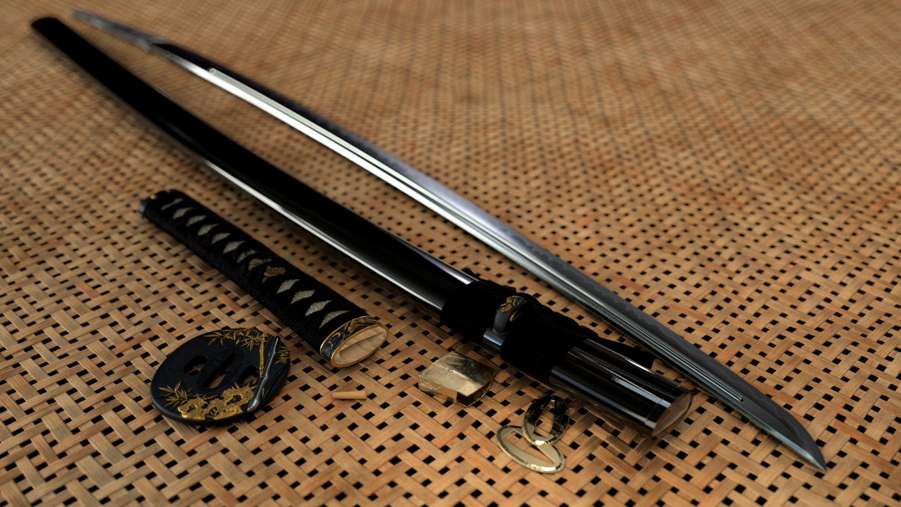 ArtStation - Japanese Sword, model a photo-real Katana | Tutorials
