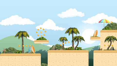 ArtStation - Beach 2D Environment | Game Assets