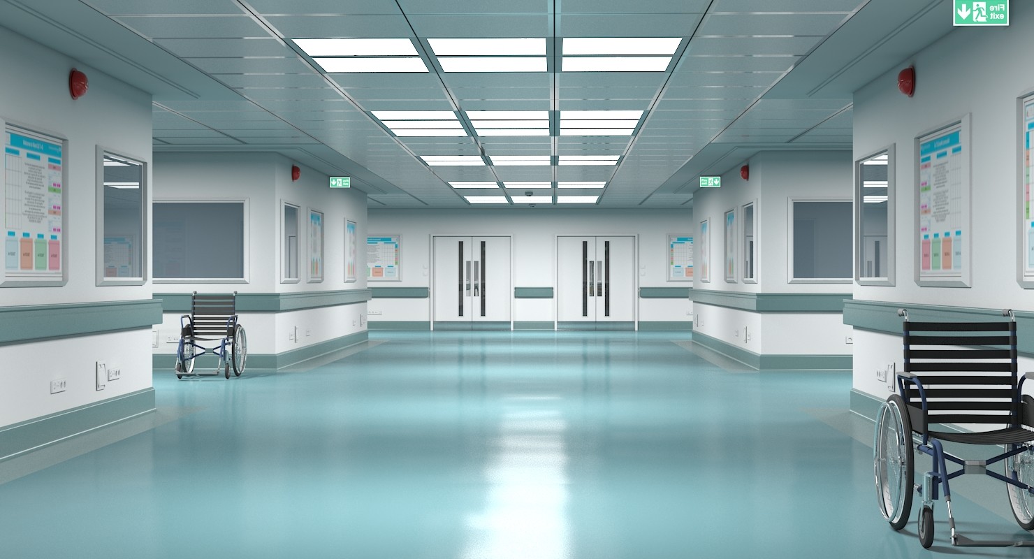 ArtStation - 3D model Hospital Hallway 1 Modular | Game Assets