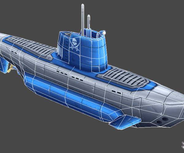 ArtStation - Hand Painted Diesel Submarine | Game Assets
