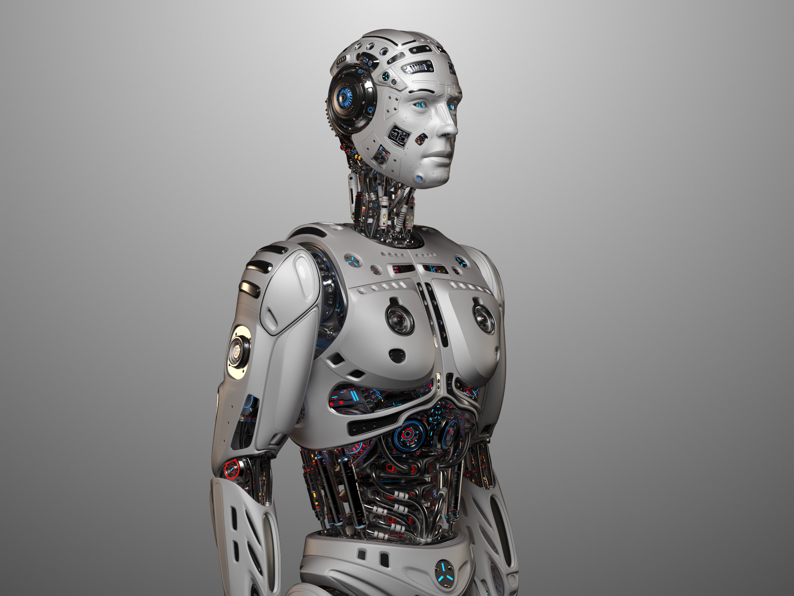 ArtStation - Futuristic Robot Man RIGGED (3ds MAX 2016 and OBJ) | Resources