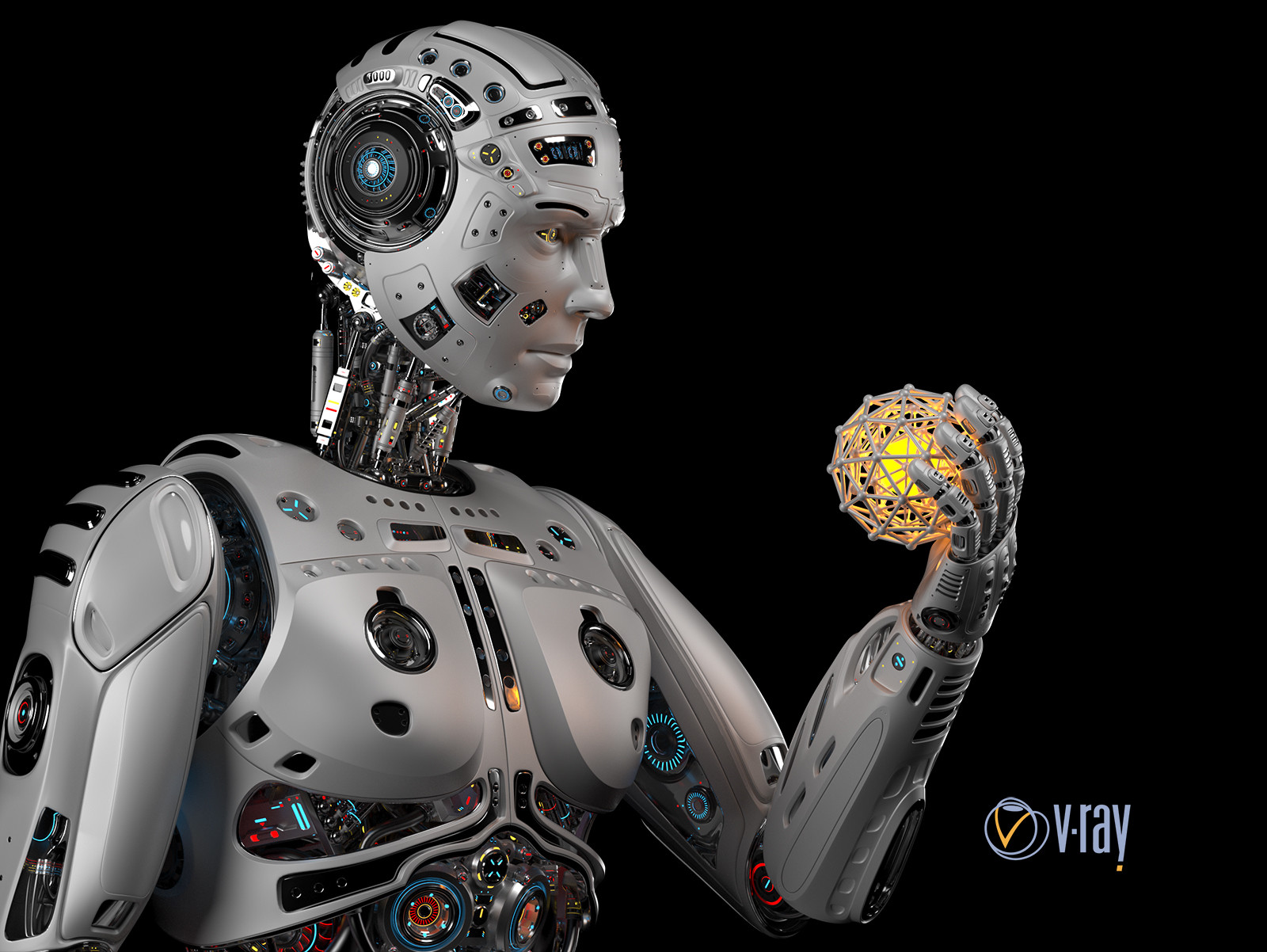 ArtStation - Futuristic Robot Man RIGGED (3ds MAX 2016 and OBJ) | Resources