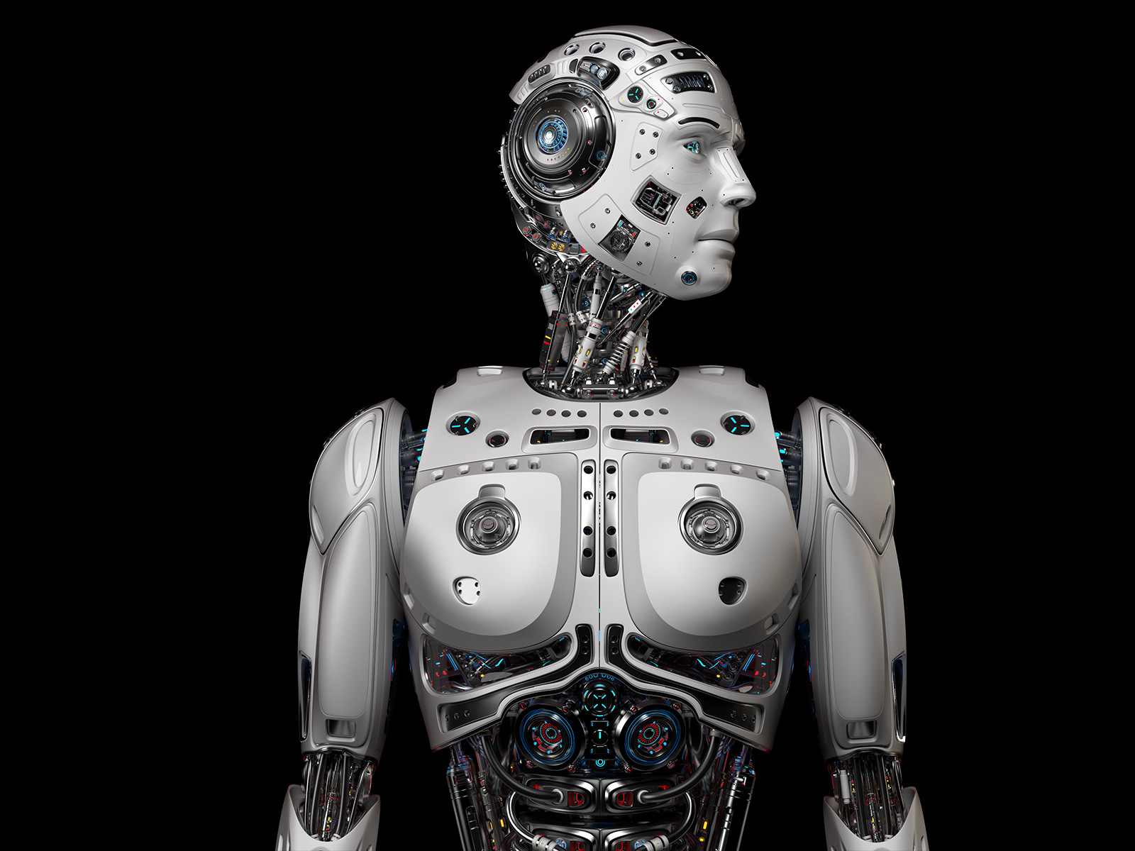 ArtStation - Futuristic Robot Man RIGGED (3ds MAX 2016 and OBJ) | Resources