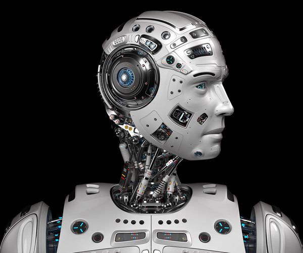 ArtStation - Futuristic Robot Man RIGGED (3ds MAX 2016 and OBJ) | Resources
