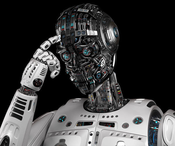 ArtStation - Futuristic Robot Man RIGGED (3ds MAX 2016 and OBJ) | Resources