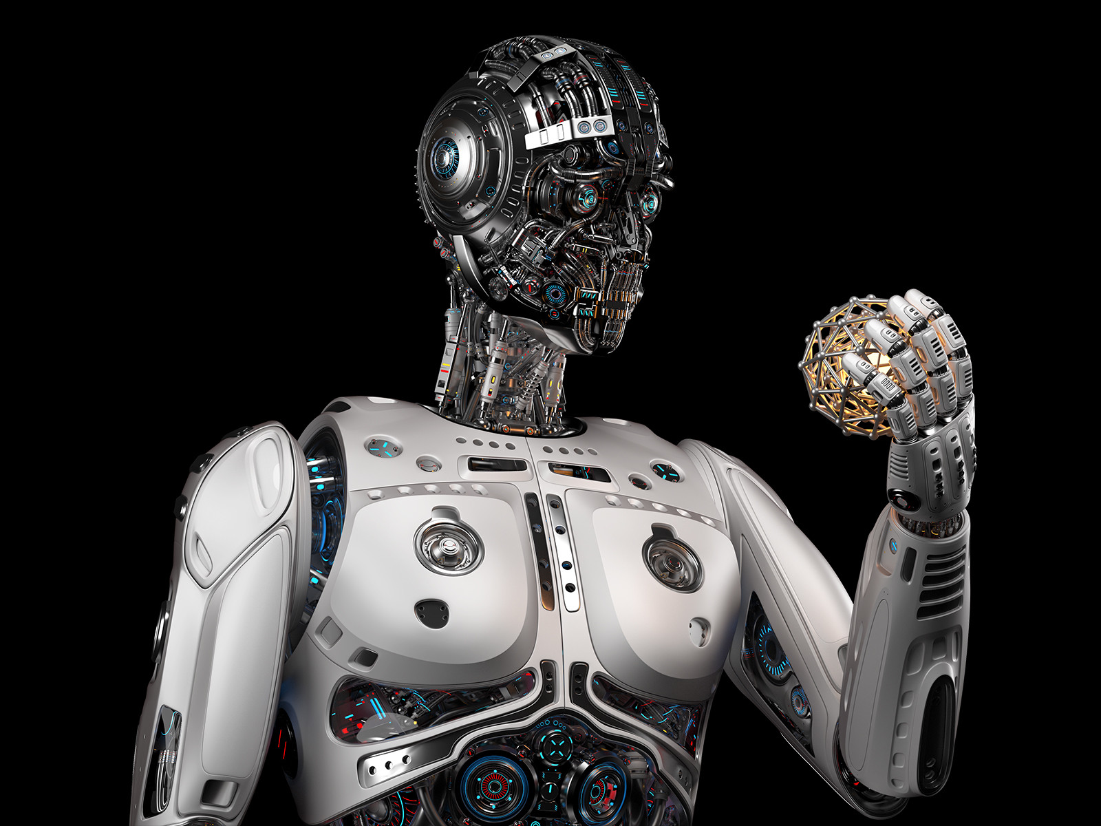 ArtStation - Futuristic Robot Man RIGGED (3ds MAX 2016 and OBJ) | Resources