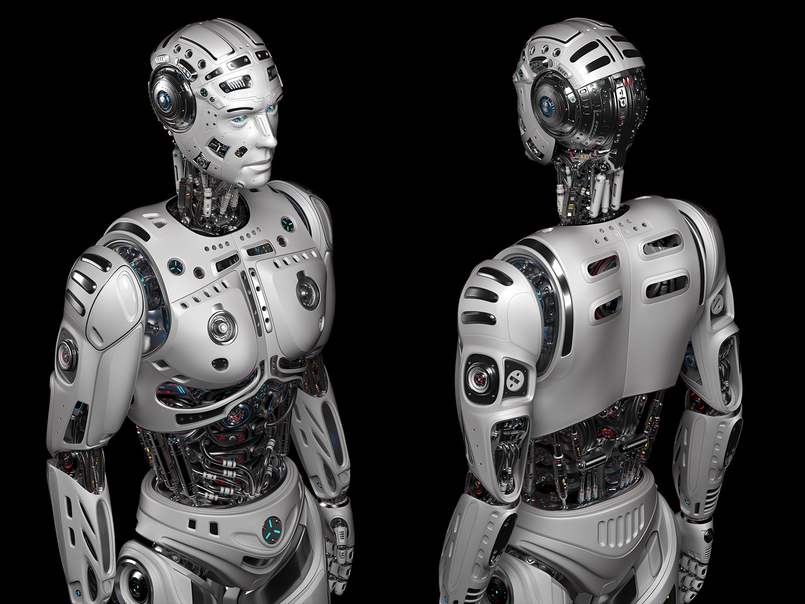 ArtStation - Futuristic Robot Man RIGGED (3ds MAX 2016 and OBJ) | Resources