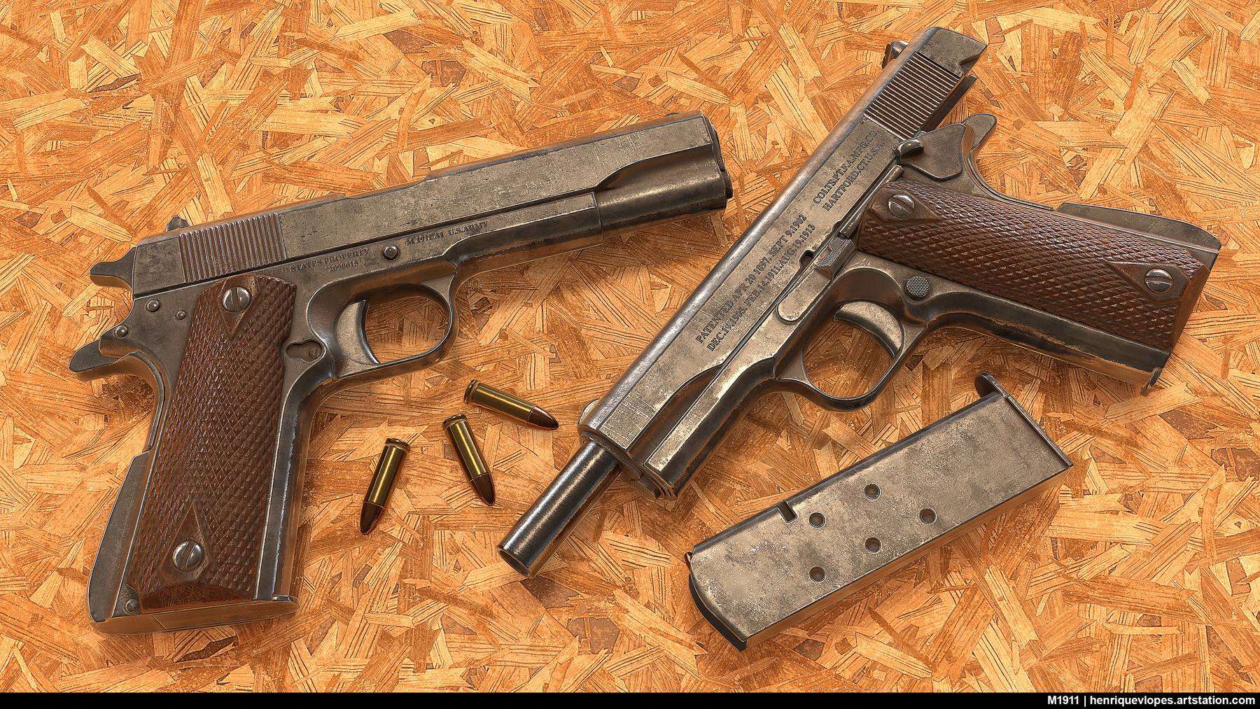 ArtStation - M1911 - Game Ready | Game Assets